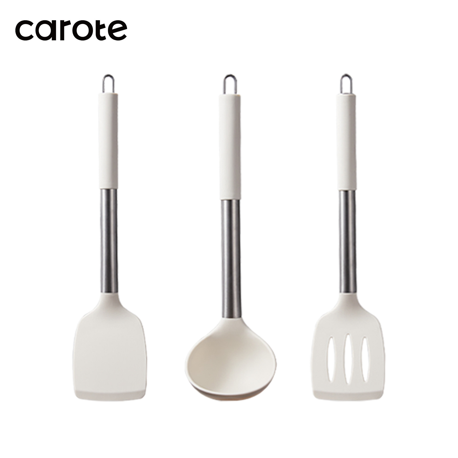 CAROTE spatula silicone spatula non-stick special soup spoon stainless ...