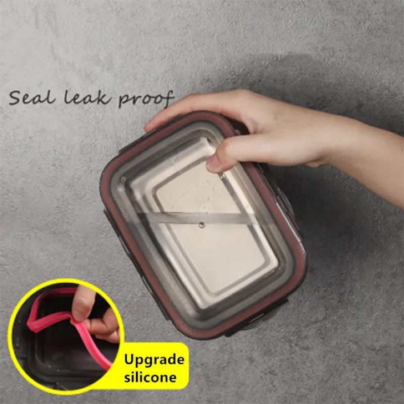 Lunch Box Food Grade 304 Stainless Steel Anti-leak Bento Box Strong ...