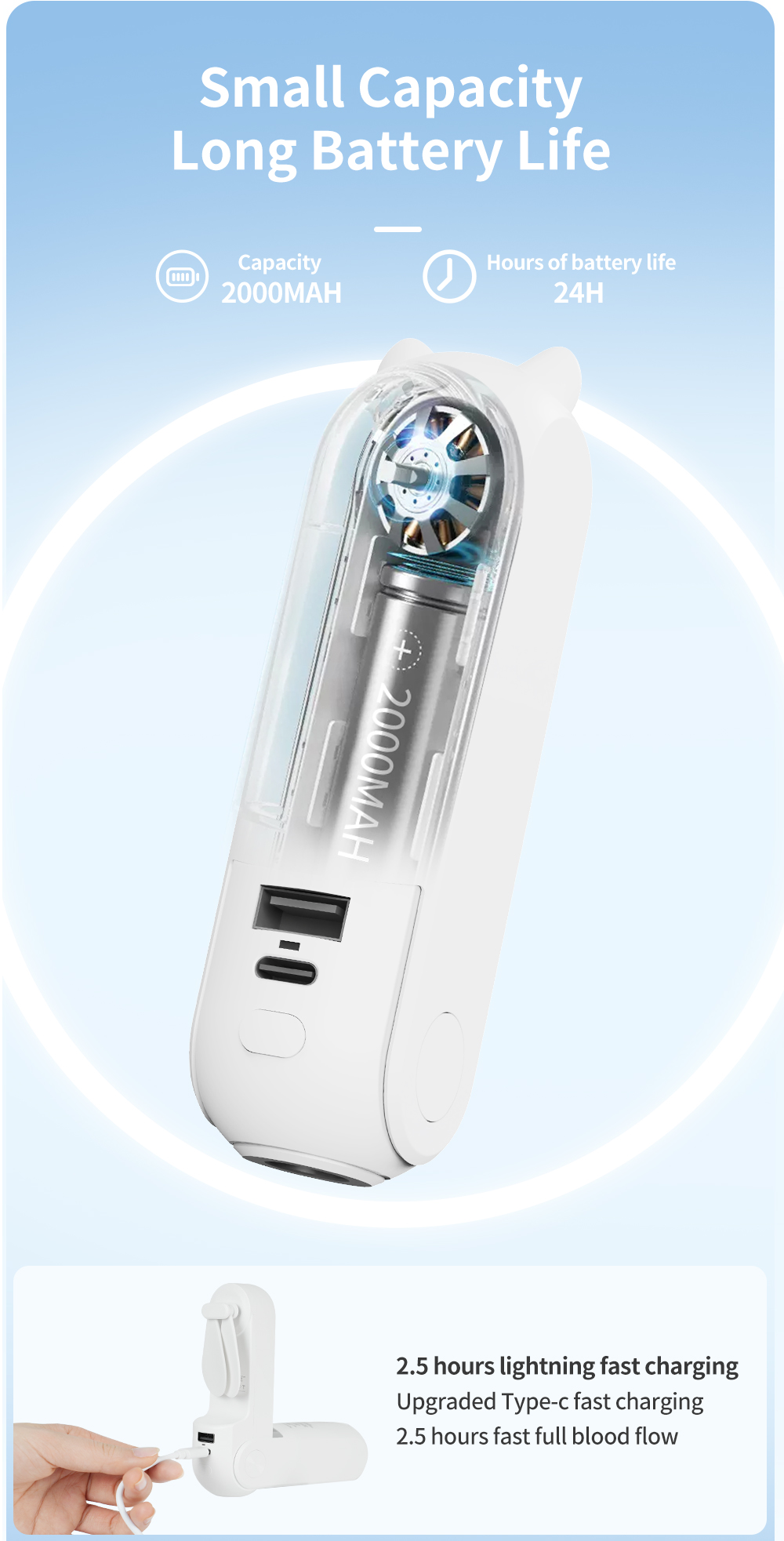 Simplus Fan Rechargeable Portable Handheld (Multi-function) | Shopee ...