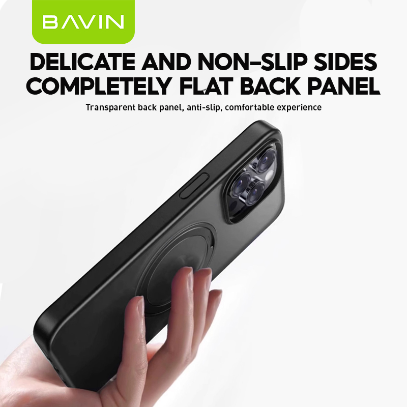 BAVIN YX301 Phone Case Transparent 360 Rotation Magnetic Ring iPh For ...