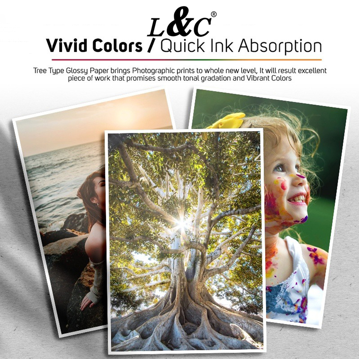 L&C Double Sided Glossy Photo Paper A4 Size 120 140 180 240 260GSM ...