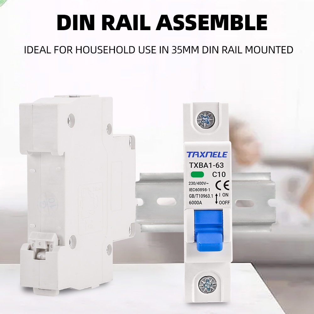 Hoba 230V 2P Residual Current Circuit Breaker MCB Overload Short ...