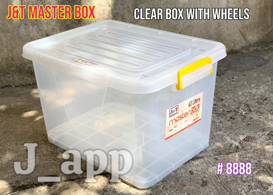 (#8888) 63 Liters J&T CLEAR Master box Storage | Shopee Philippines
