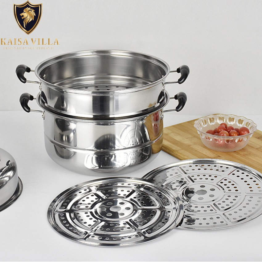 Kaisa Villa steamer 3 layer stainless food steamer stainless steamer 3 ...