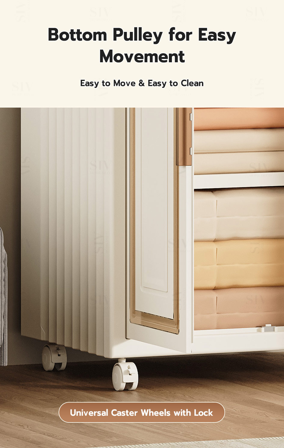 【Jumbo Size】SIV Plastic Cabinet Clothes Storage Wardrobe Cabinet ...