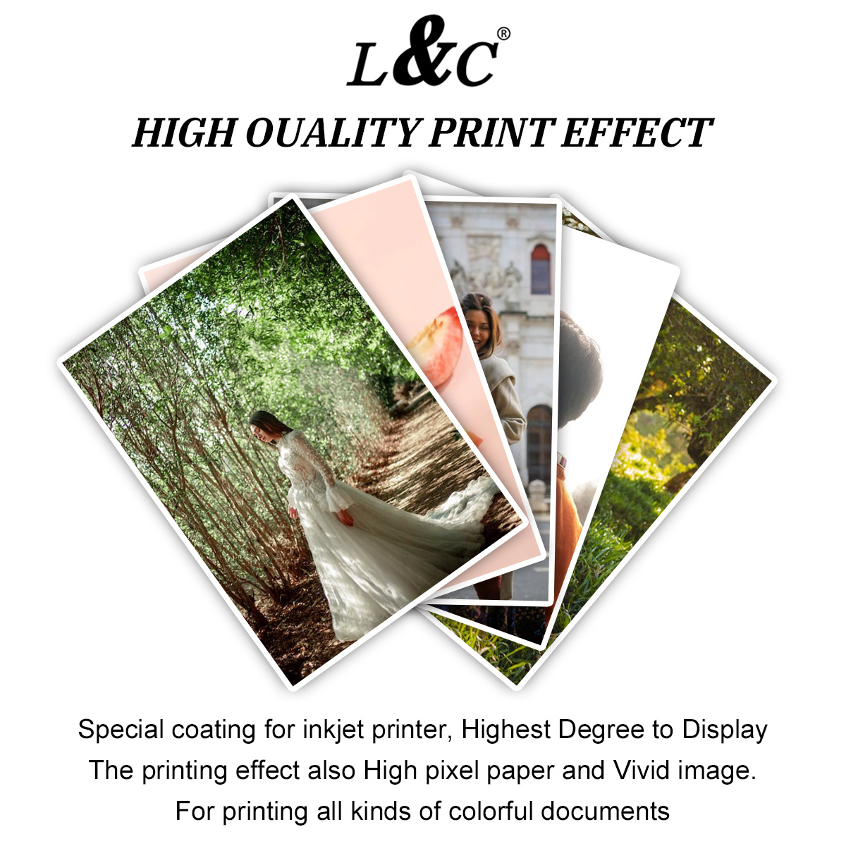 L&C Double Sided Glossy Photo Paper A4 Size 120 140 180 240 260GSM ...