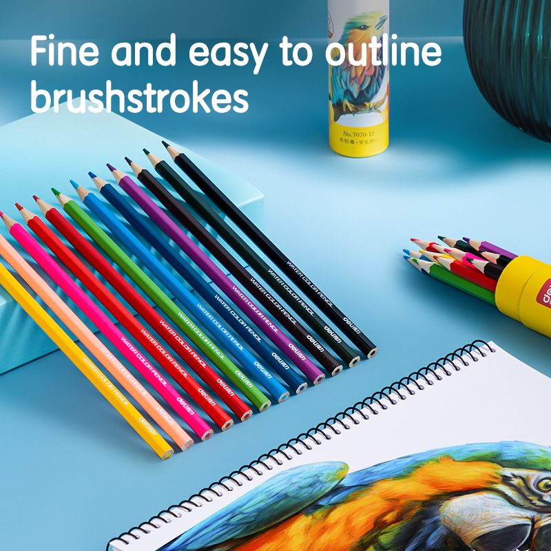 Deli 12/24/36 Colors Pencils Set Colored Pencil Student Art Drawing ...