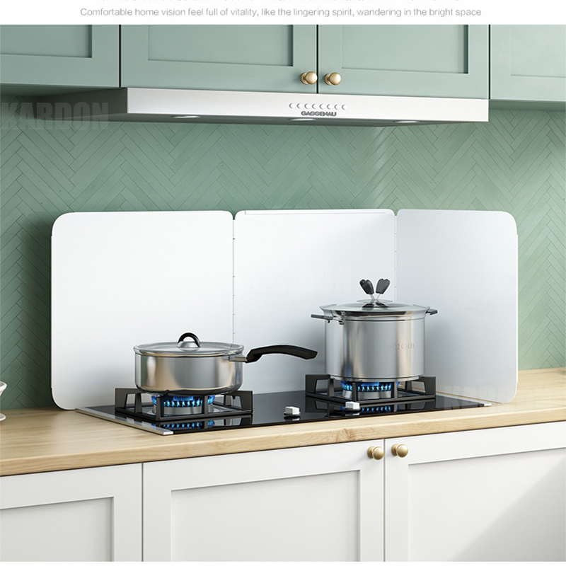 Anti Splatter Shield Guard Foil Oil Baffle Heat Insulation For Kitchen ...