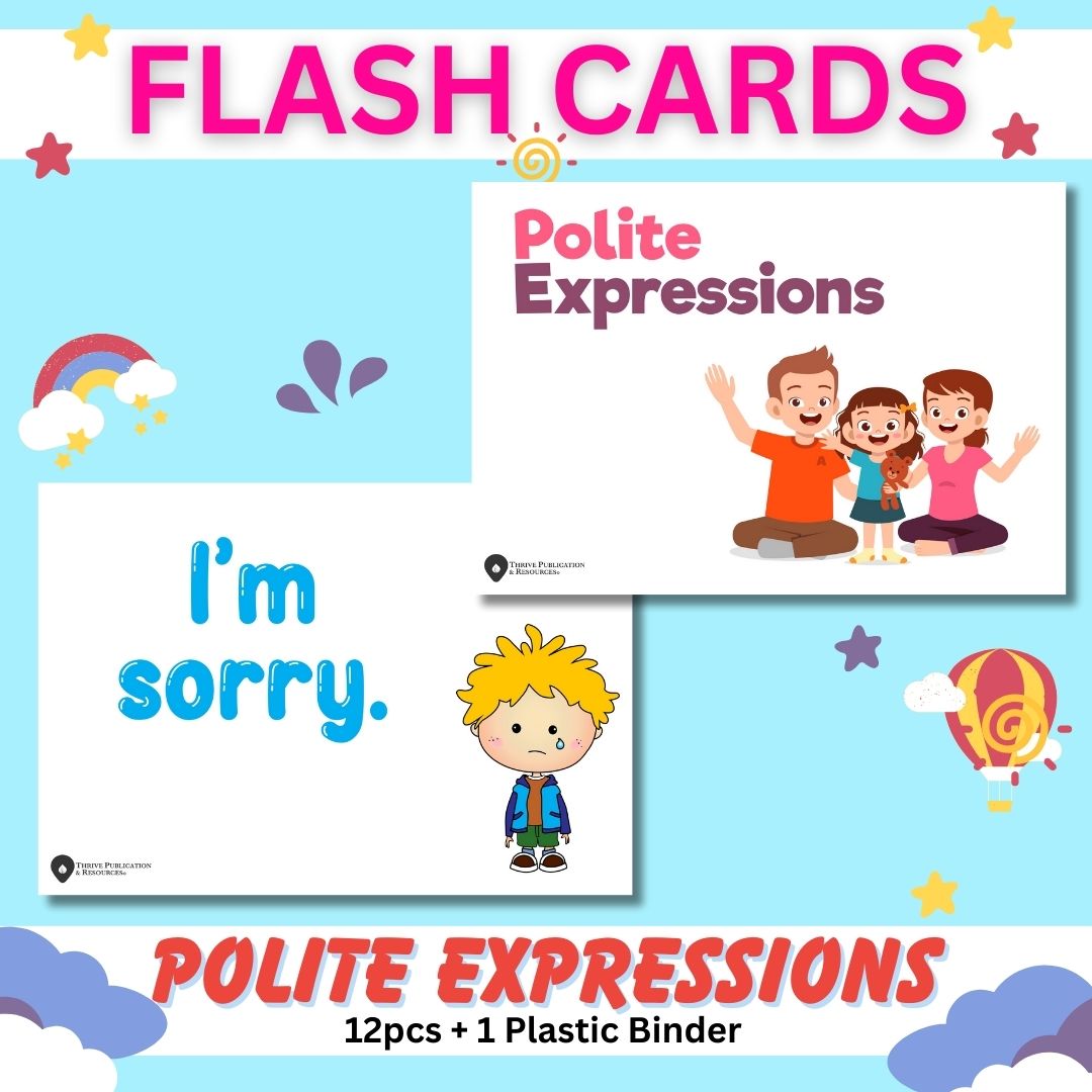 3R Polite Expressions Flash Cards Laminated Flashcard Early Learning ...