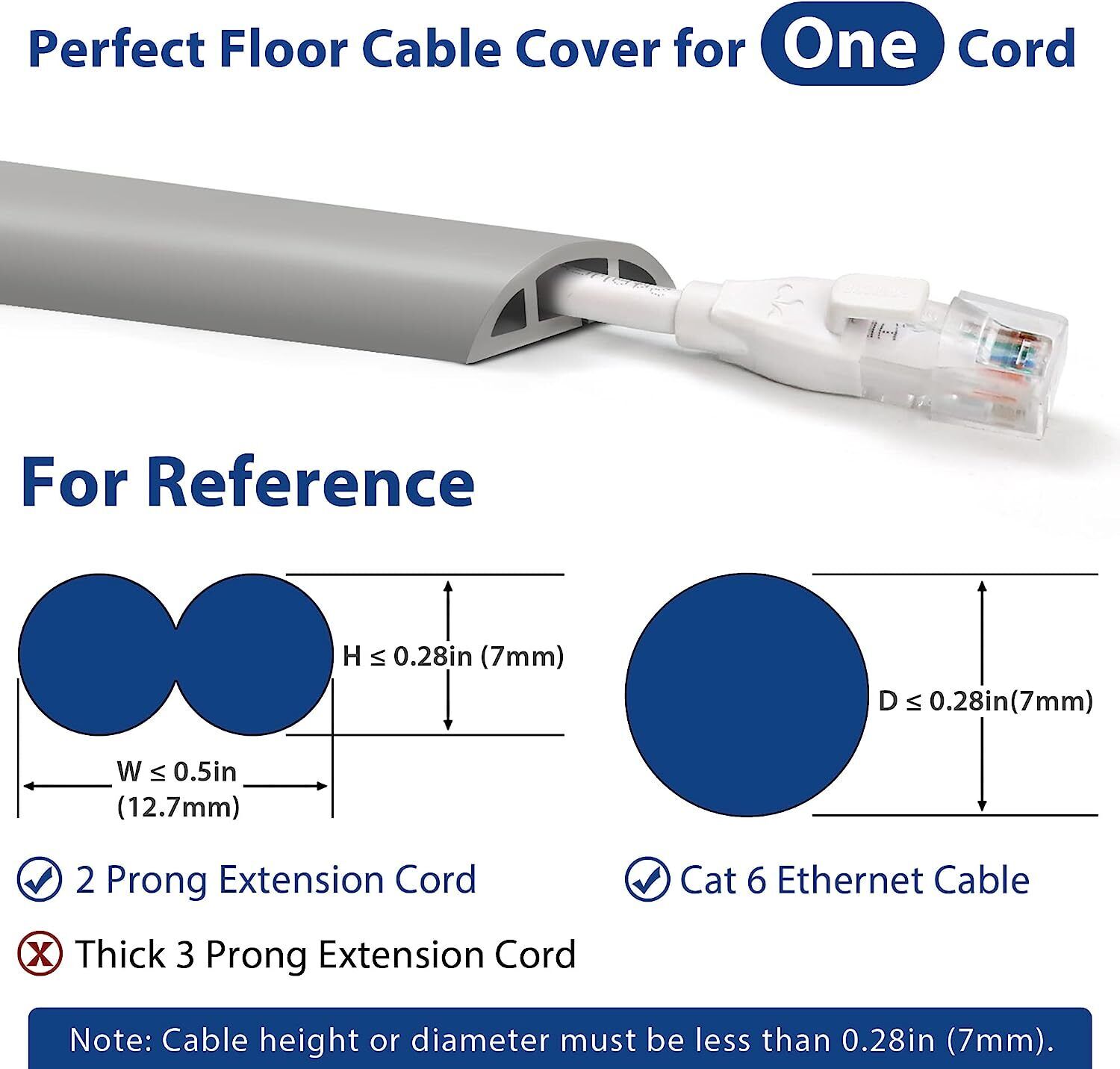 Flexible Rubber Floor Moulding Molding Soft Wiring Duct 1-5M Long KSS ...