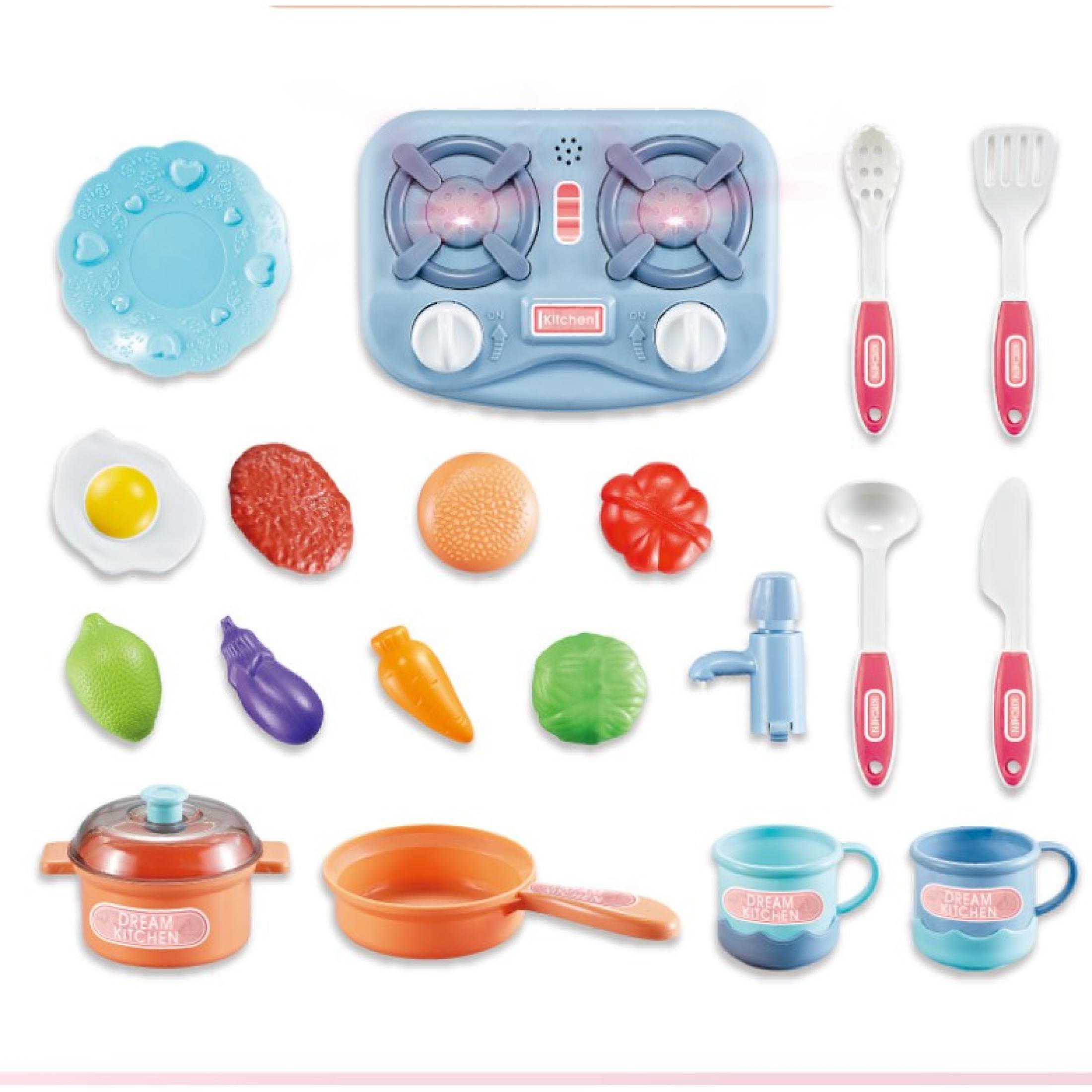 Wooden Japanese White Kitchen Dress up Game Cooking Children's play ...