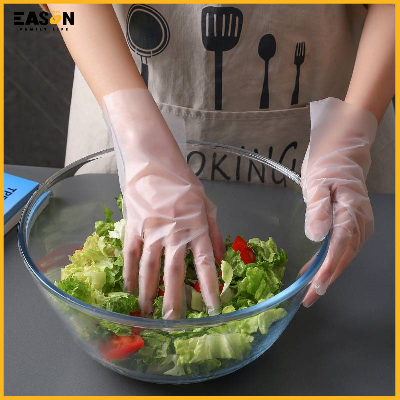 100 PCS Disposable TPE Gloves Latex Free Food Grade Gloves Kitchen ...