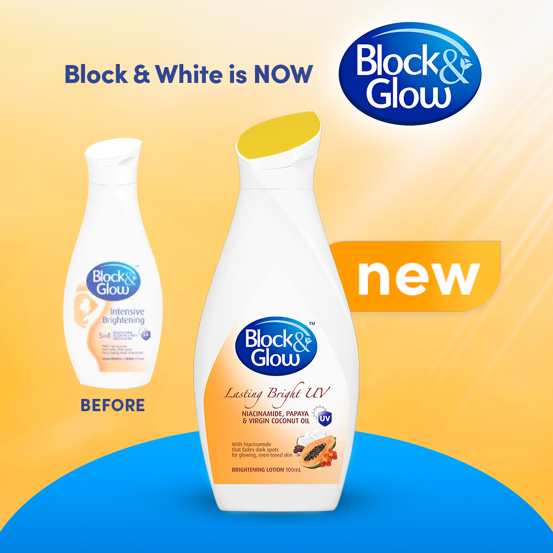 Block & Glow Lasting Bright UV Papaya Brightening Lotion 100ml | Shopee ...
