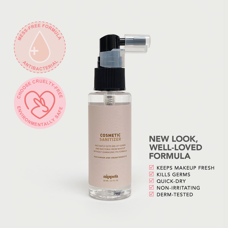 Nippon Cosmetic Makeup Sanitizer Disinfecting Spray for Makeup and ...