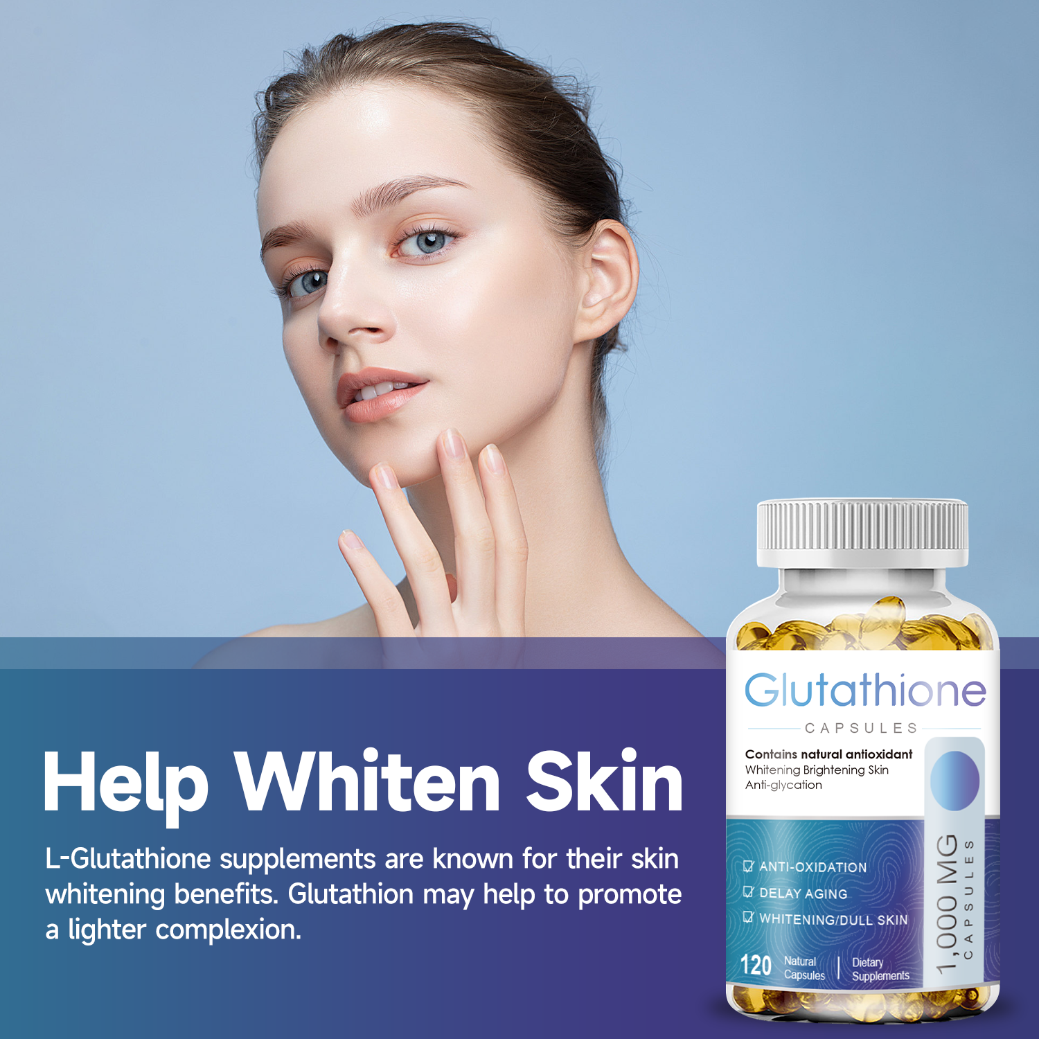 Omilay Glutathione Glow Capsules Whitening Skin Anti Aging Collagen ...