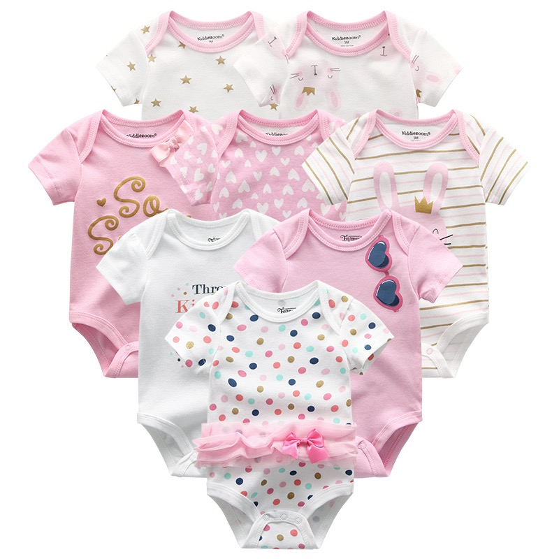 5pcs Onesies for Baby Boy Girl Overall for Baby Cotton Romper Bodysuit ...