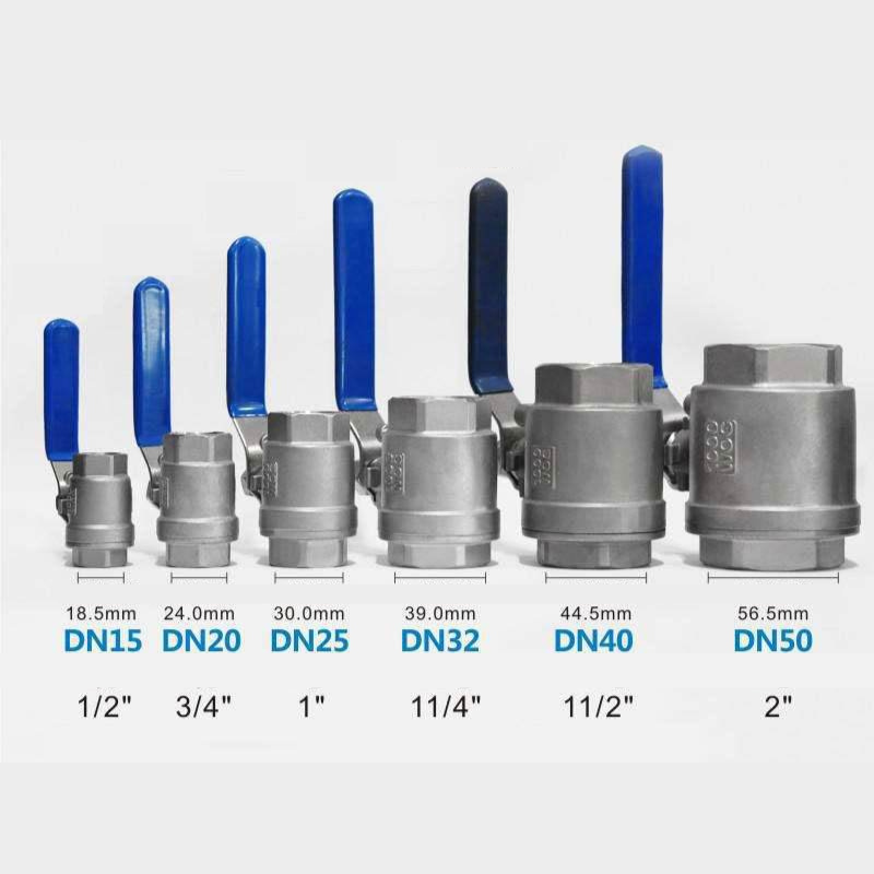 304 Stainless Steel Pipe Ball Valve 1/2 Inch One-piece DN15 Female ...