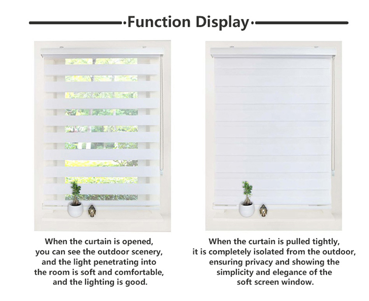 Korean Venetian Roller Zebra Blinds Blinds Curtains For Window | Shopee ...