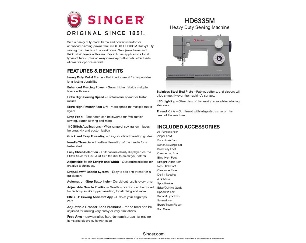 Singer Heavy Duty HD6335M Denim CP6335M Cosplay 4432 4423 | Shopee ...