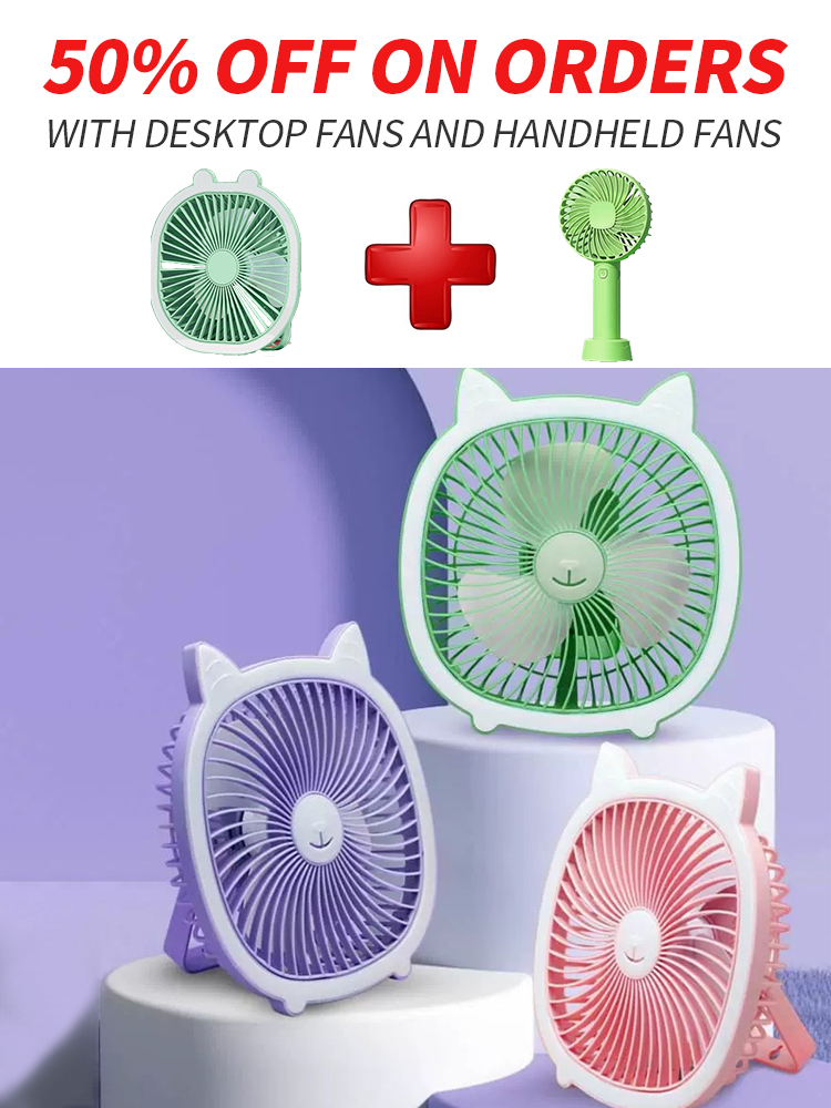 ICON Portable Electric Fan MINI USB Charging Table Lamp Fan For Outdoor ...