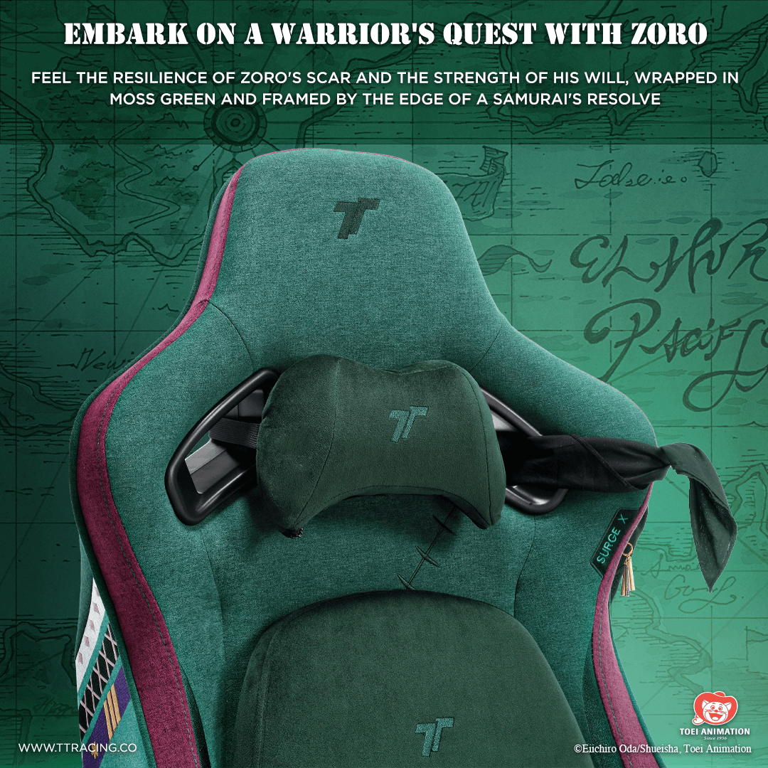 TTRacing Surge X Zoro Edition Air Threads Fabric Gaming Chair | One ...