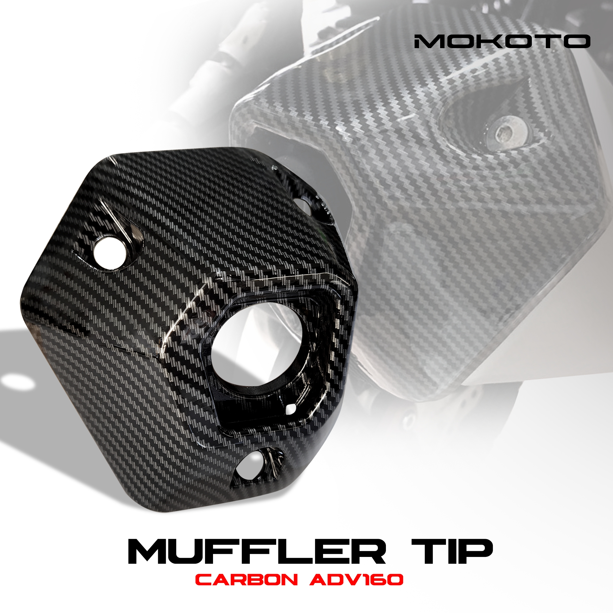 ADV 160 MUFFLER TIP COVER CARBON / FORGED CARBON EXHAUST TIP COVER FOR ...