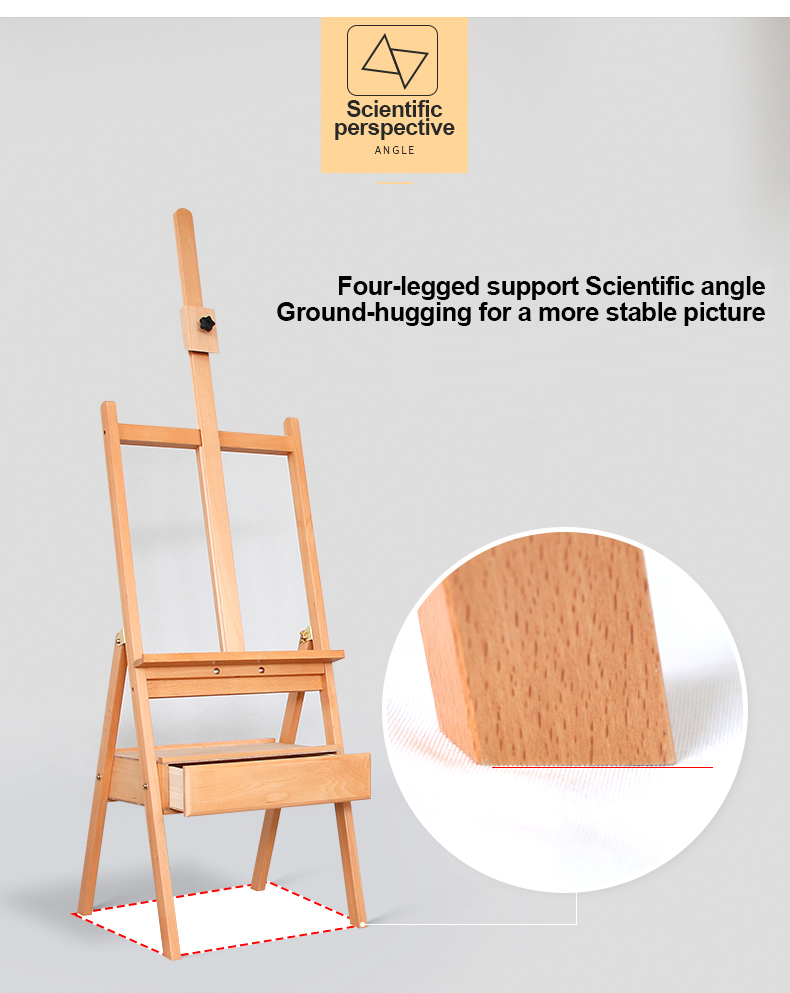 MC&HOME Foldable Easel Easel Wooden 1.8 M Painting/Display Stand Art ...