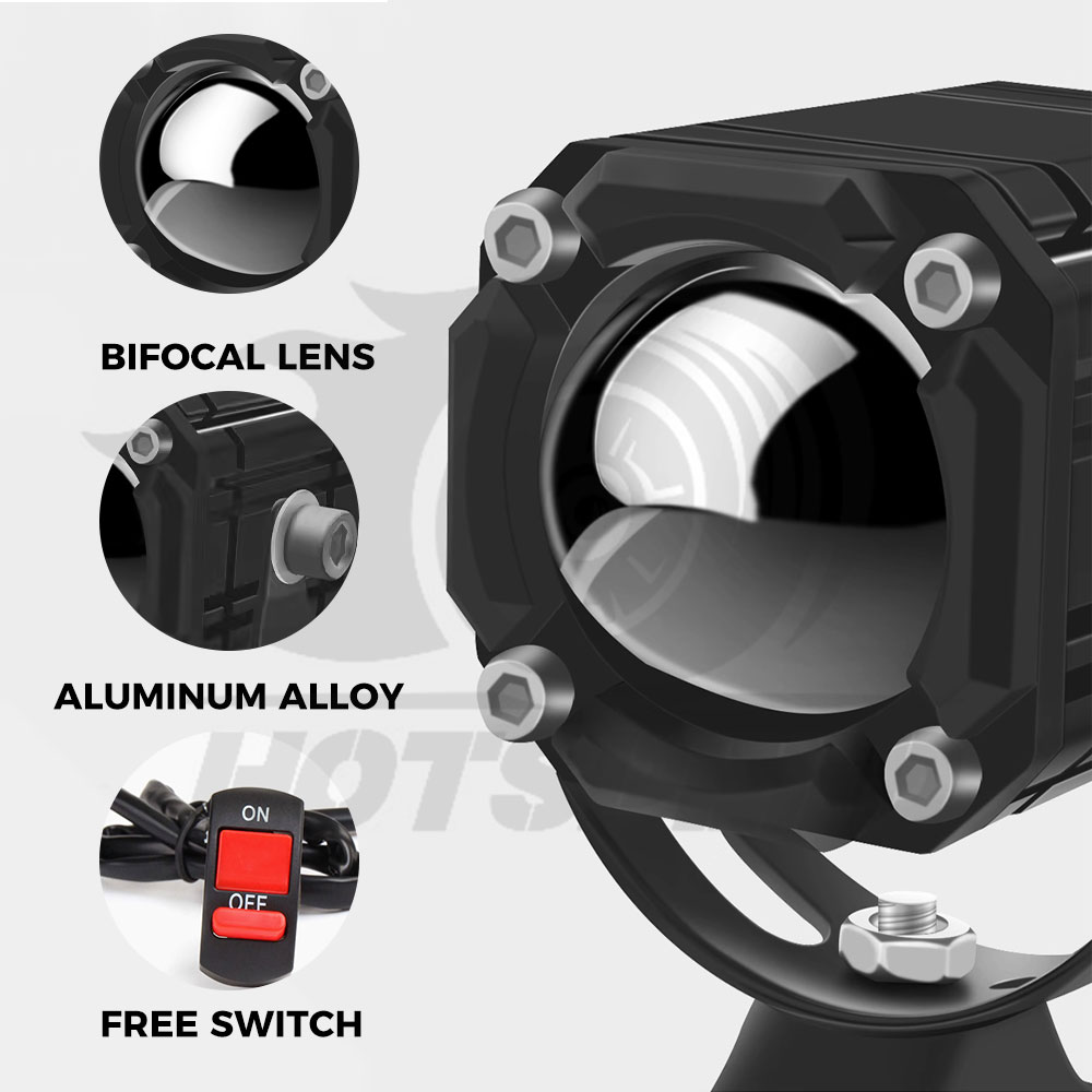 Hotspeed Mini Driving Light Flash 5 Mode Led Lights For Motorcycle