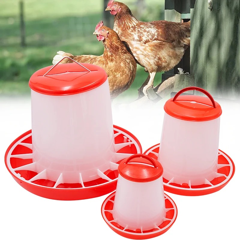Automatic Chick Feeder Hanging Chicken Food Dispenser Durable Plastic ...