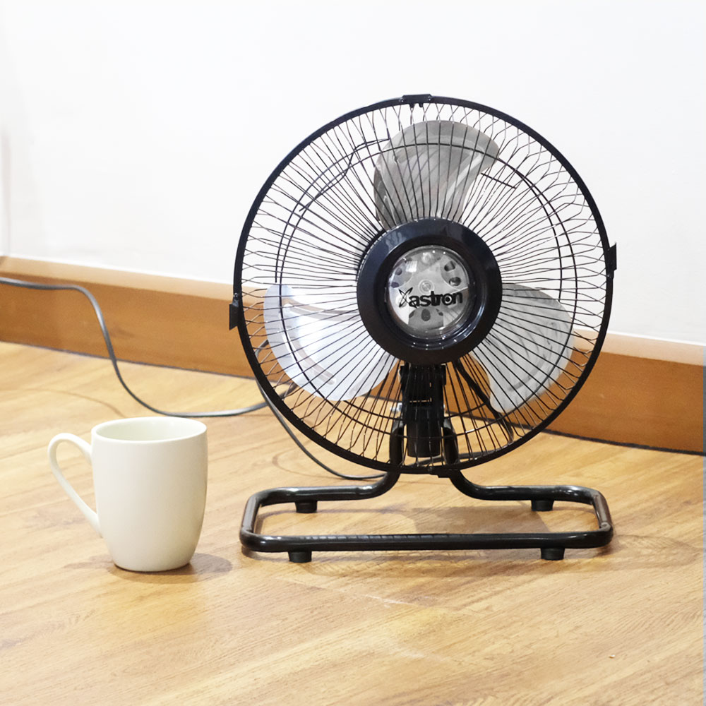 Astron MIRAGE 10" Industrial Floor Fan - Black | 45W | Metal Blade ...