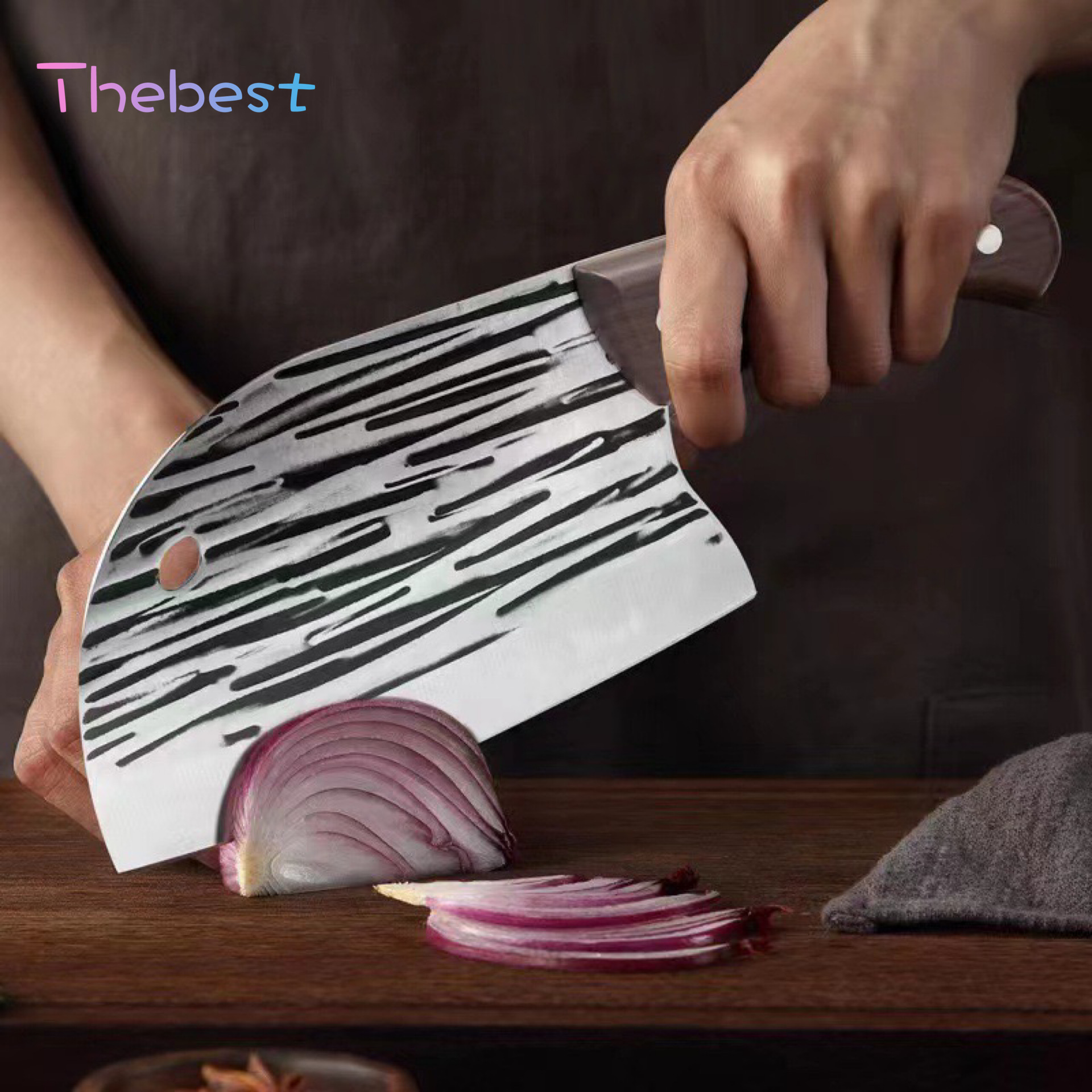 Traditional Handmade Forged Kitchen Knife Hammer Stainless Steel Chef's ...