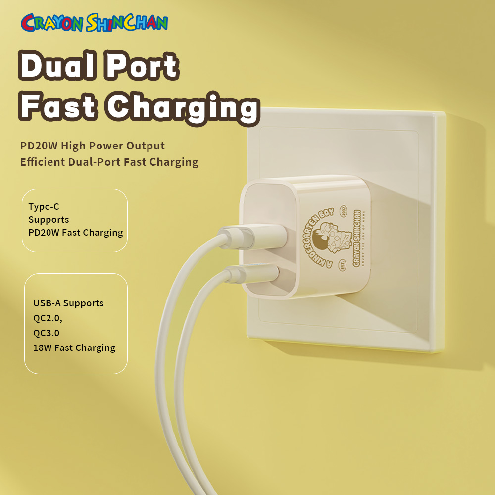 Rock Space Crayon Shinchan T43 Dual Port A+C PD 20W Fast Charging ...
