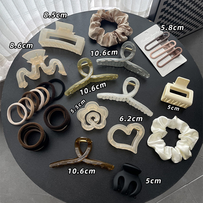 80 Piece Set Korean Style Hair Clip for Women Hair Tie Stretch Rubber ...