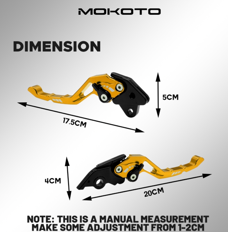 MOKOTO CLICK V2 / CLICK V3 COMBI CNC ALLOY BRAKE LEVER SET FOR HONDA ...