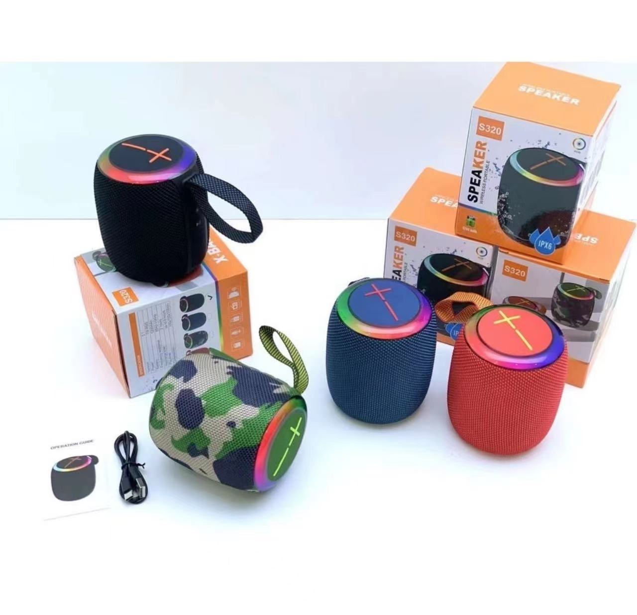 Portable Bluetooth Mini Speakers Cool Light Subwoofer Wireless KMS215 ...