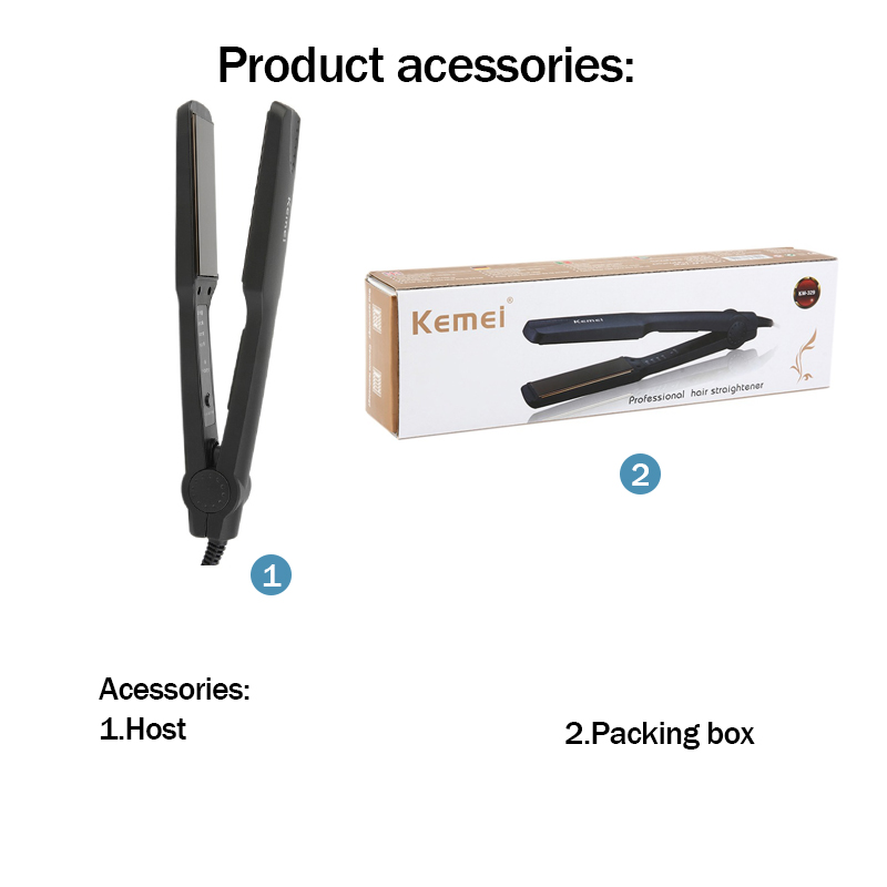 Kemei Professional Electric Splint Temperature Adjustment Hair Straightener KM-329 | Shopee ...