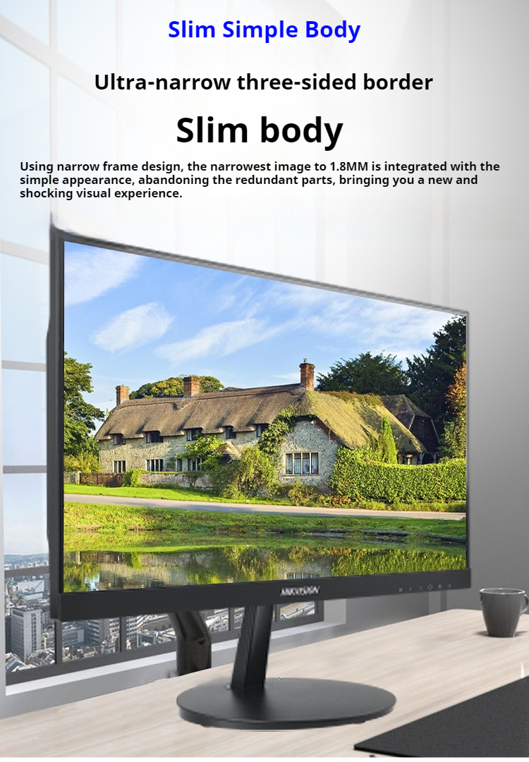 COD Hikvision 21.5 inch FHD Borderless Monitor Dual interface of HDMI ...