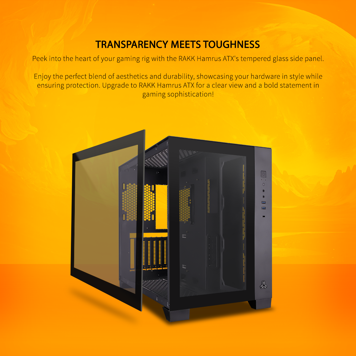 EasyPC | RAKK Hamrus pc case gaming| White/ Black| Mid Tower | Shopee ...