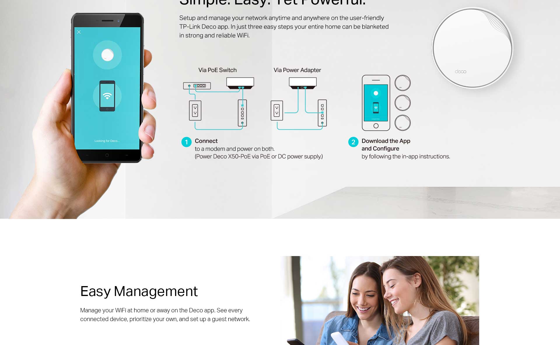 TP-Link | Deco X50-PoE | Dual Band | AX3000 | AI | Home Mesh | Wi-Fi 6 ...