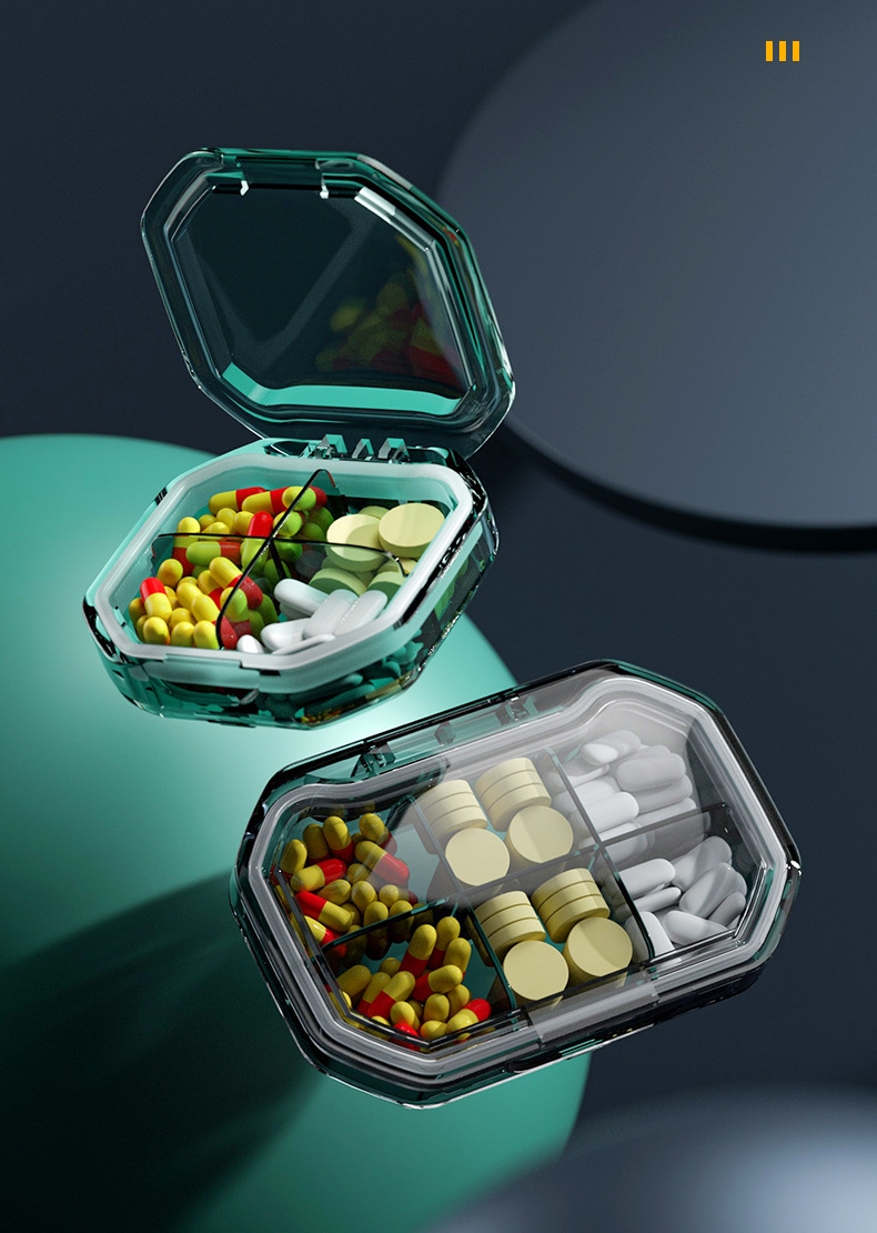 Small Medicine Box Portable Medicine Box 7-Day Packaging Large Capacity ...