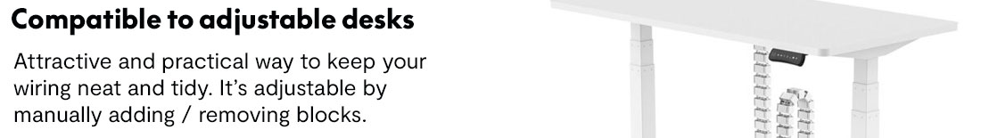 FlexiSpot CMP017 Cable Management Spine 47" Desk Cord Organizer Vertebrae Keep Cords Safer ...