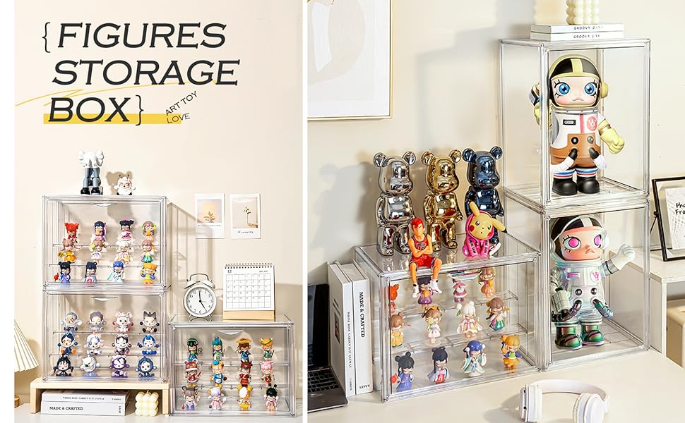 Rules POPMART Labubu Arcylic Display Case Magnetic Dustproof Clear Toy ...