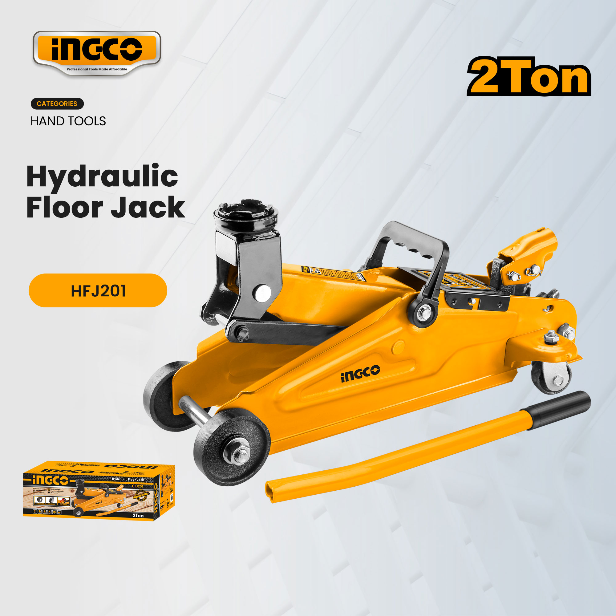 Ingco 2tons Hydraulic Floor Jack HFJ201 IHT | Shopee Philippines