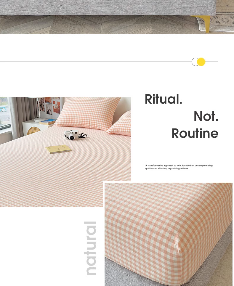 COD Korean Pastel Bedsheet Checkered Gingham Canadian Cotton Fully ...