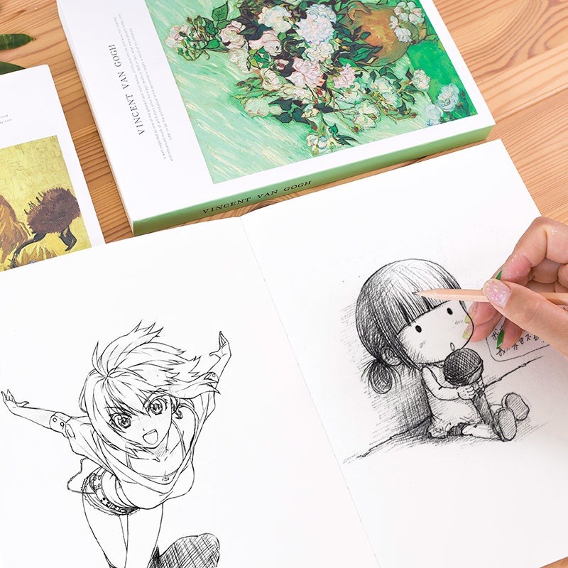 B5 Large Sketchbook Drawing Notebook Cute Hardcover Art Sketchbook Lay ...