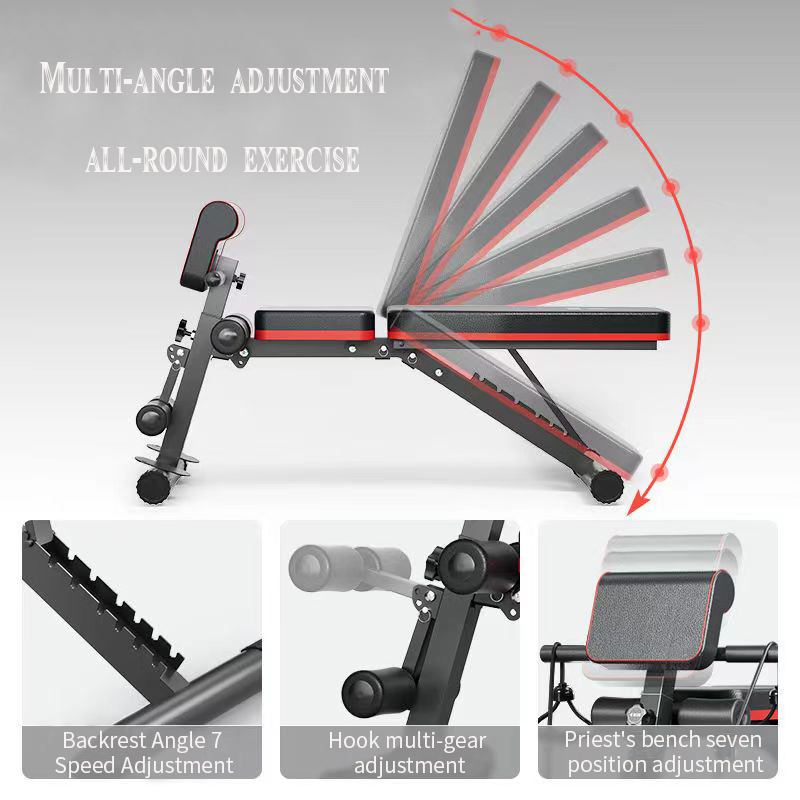 【COD】 Gym Bench Press Chair Dumbell Bench Adjustable Sit-up bench Press ...