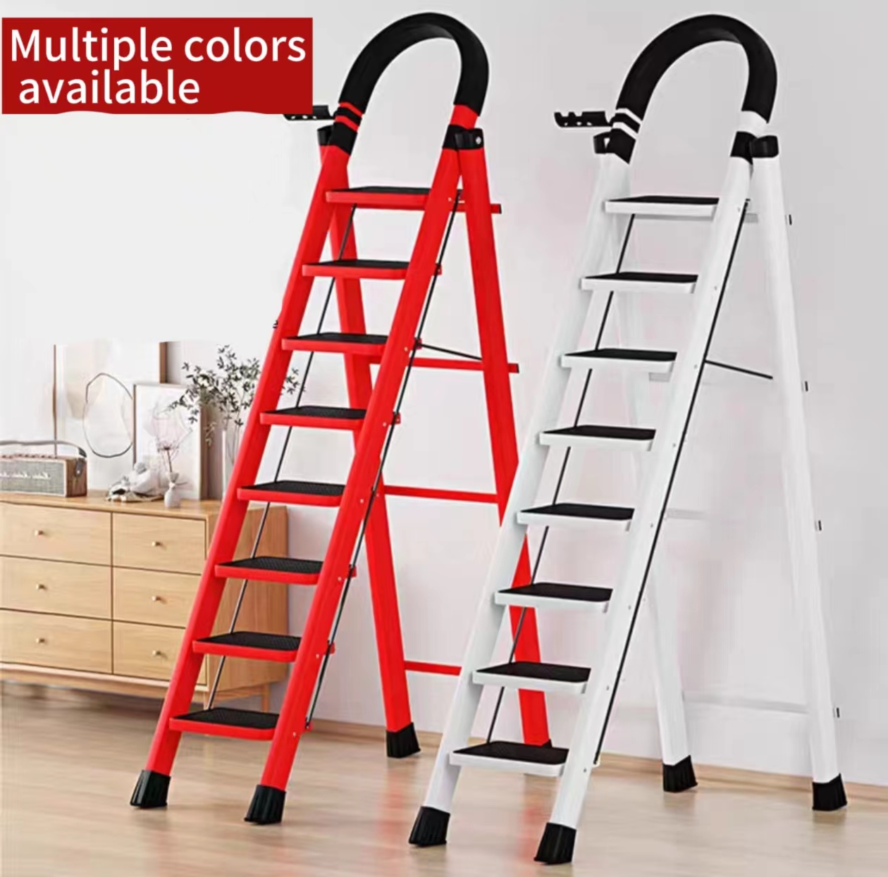 7 Steps 8steps ladderHousehold Aluminum Folding Step Ladder Industrial ...