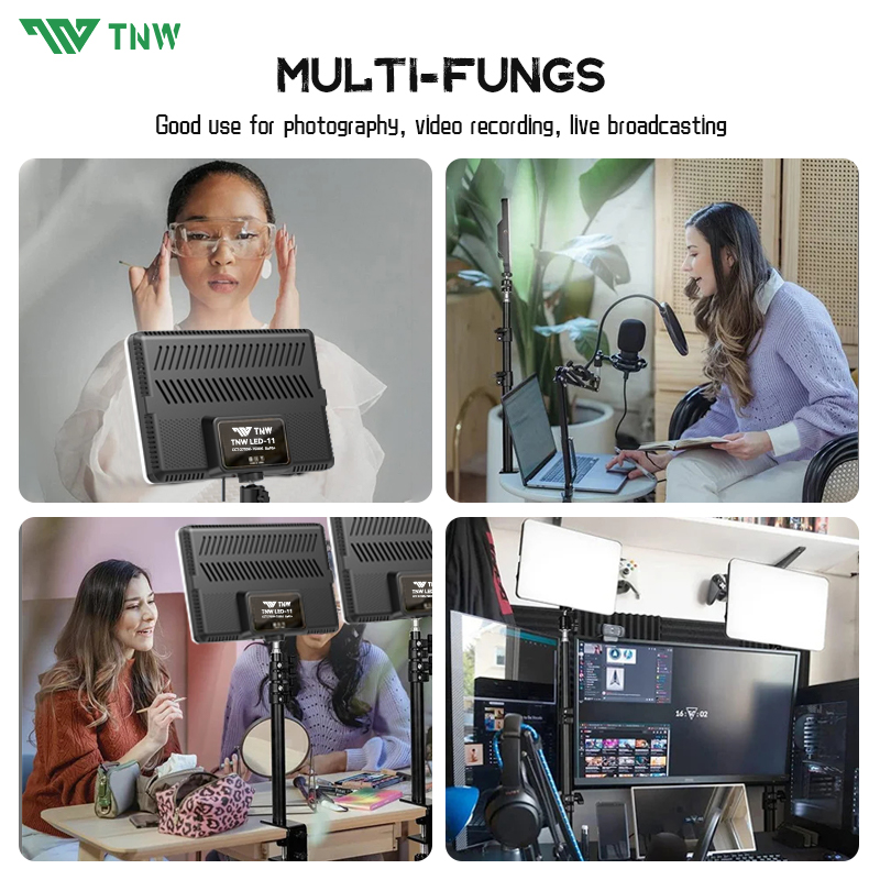 TNW 11 inch LED Video Panel Light Photography Lamp Studio Lighting With ...
