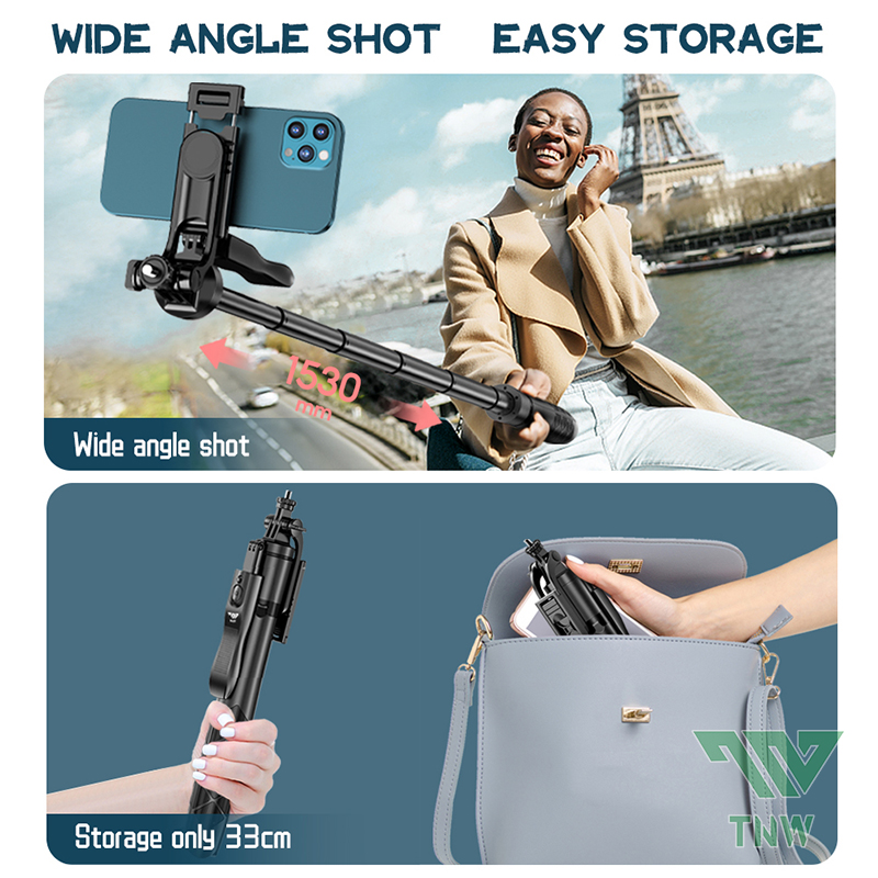 TNW L16 Tripod Bluetooth Selfie Stick Gimbal Stabilizer Camera Tripod ...