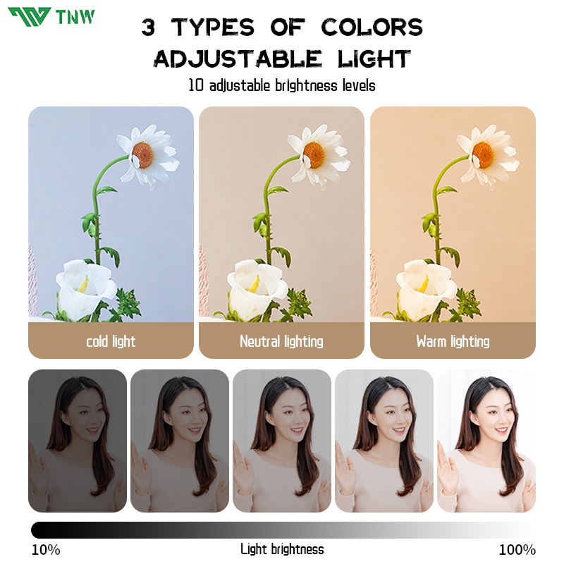 TNW 11 inch Covered LED Fill Light Tripod Photography Panel Lamp For ...